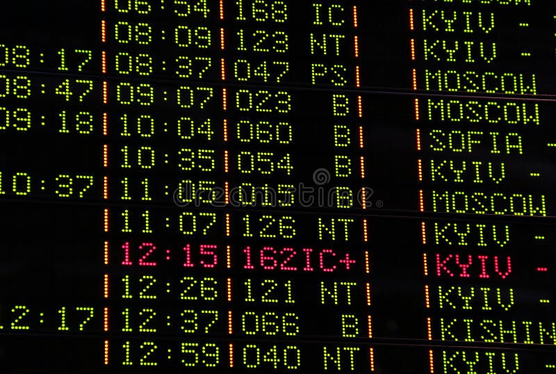 Train timetable stock image. Image of display, leave - 27293513