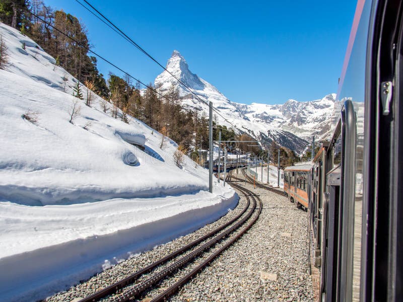 Train to Matterhorn stock photo. Image of nature, outdoor - 30899684