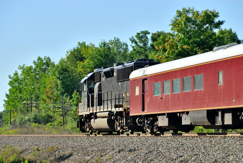 Train on Track stock image. Image of gray, black, blue - 10603417
