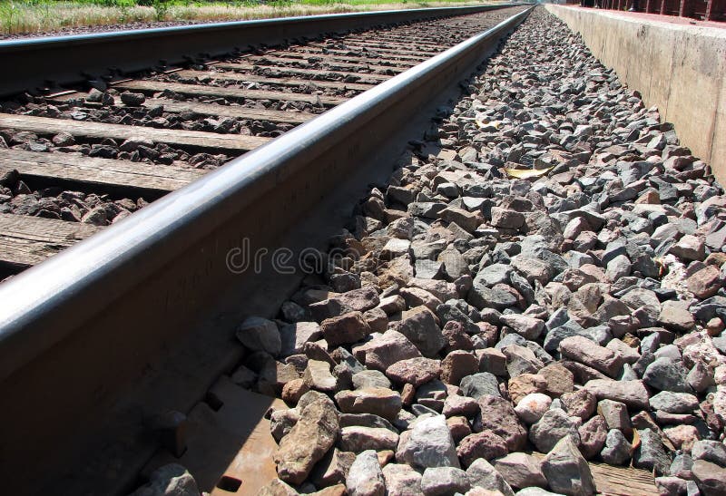 Train track stock image. Image of wood, engine, diesel - 819497