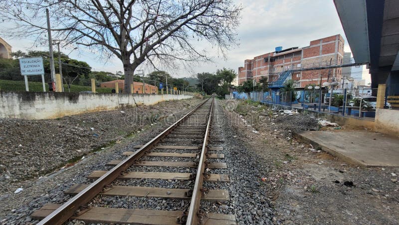 Train track stock photo. Image of town, neighbourhood - 362940542