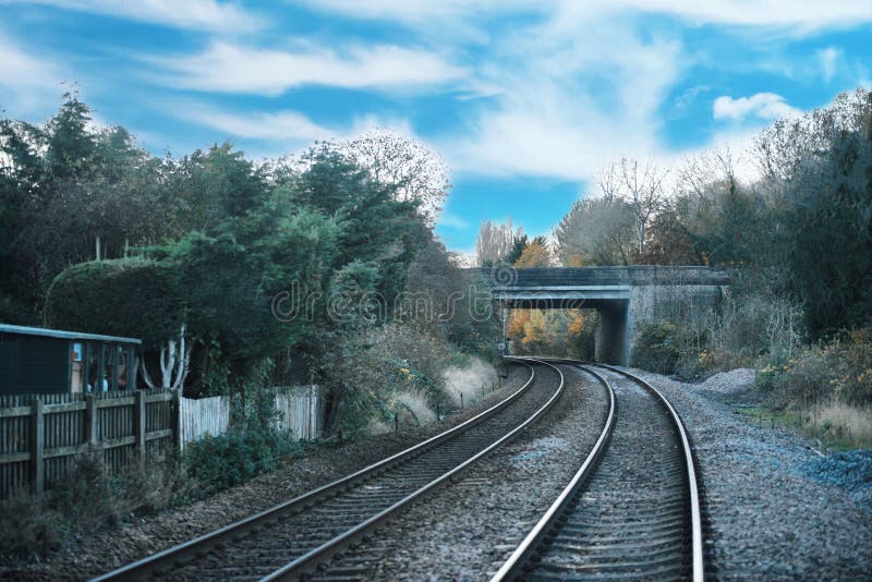 Train Track of Bridge in York in England Stock Photo - Image of stood ...