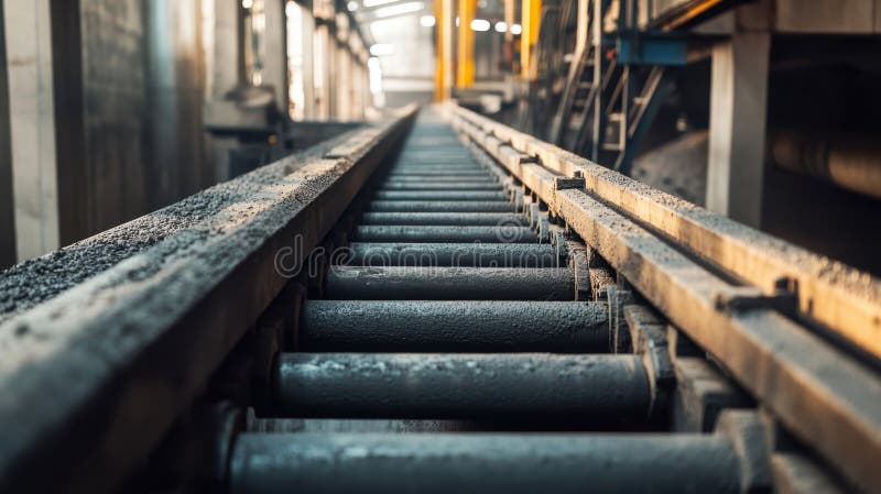 A Train Track with a Bunch of Pipes on it Stock Illustration ...