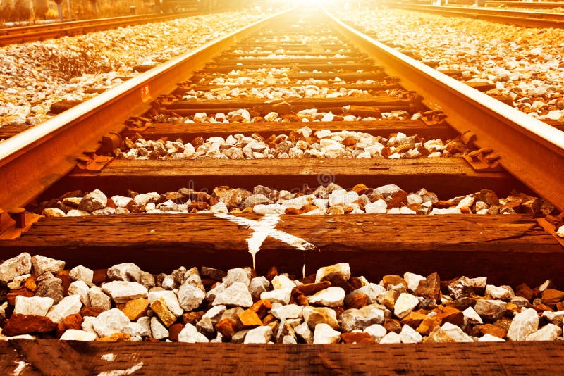 Train track features stock photo. Image of perspective - 30905950