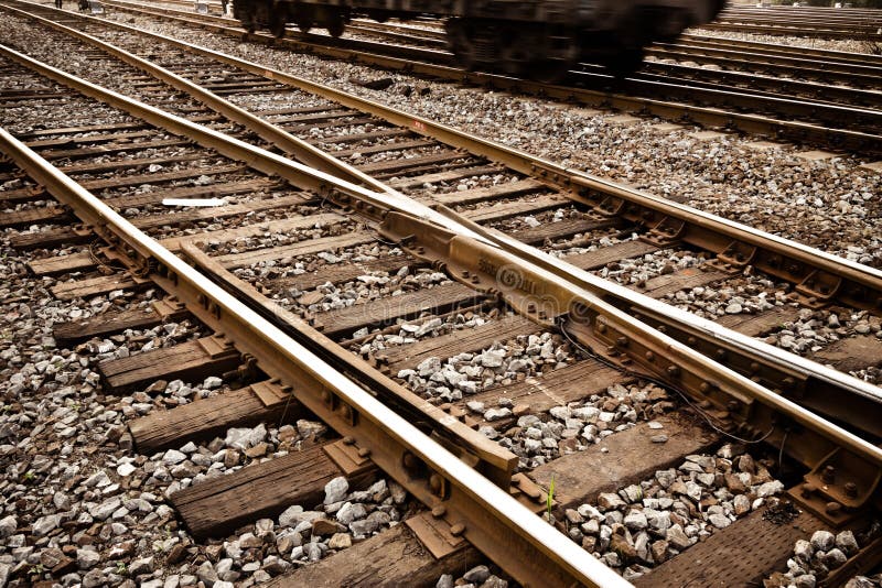 Train track features stock image. Image of station, train - 30907143