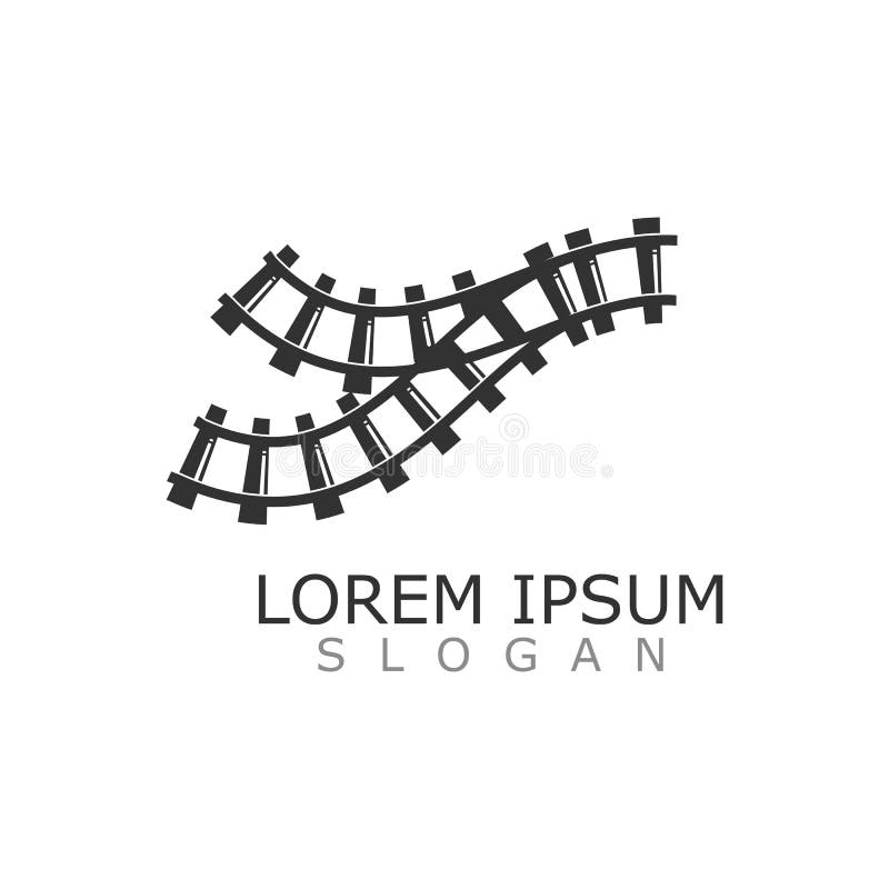 Train Track Logo Image Railroad Design Template Icon Vector Stock ...