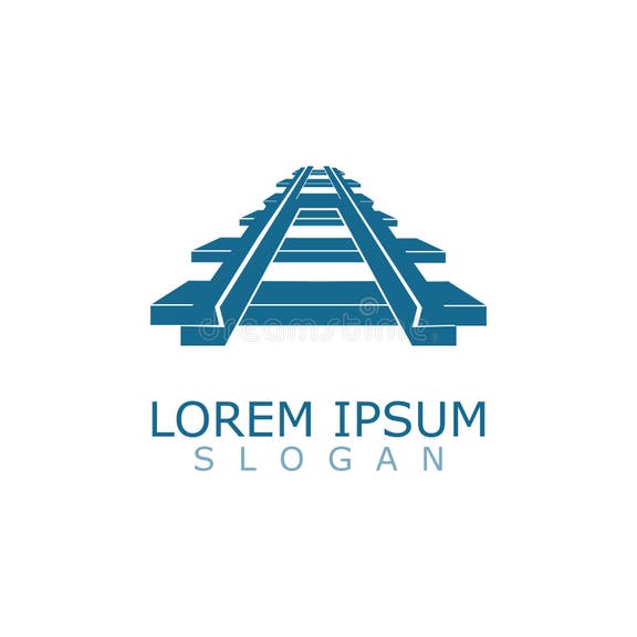 Train Track Logo Image Railroad Design Template Icon Vector Stock ...