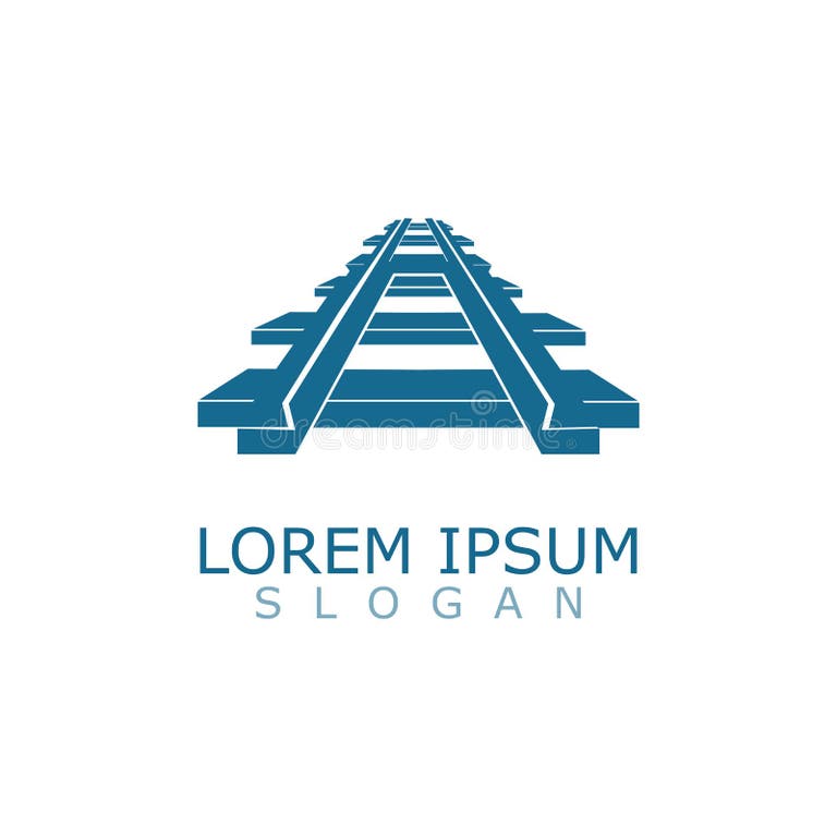 Train Track Logo Image Railroad Design Template Icon Vector Stock ...