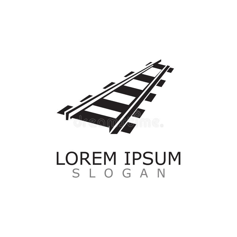 Train Track Logo Image Railroad Design Template Icon Vector Stock ...