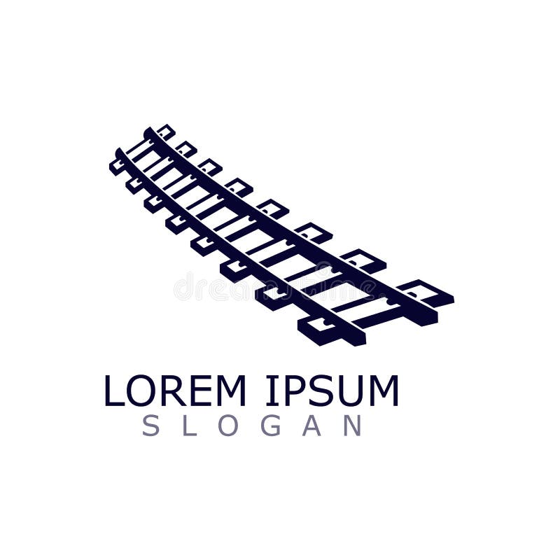 Train Track Logo Image Railroad Design Template Icon Vector Stock ...