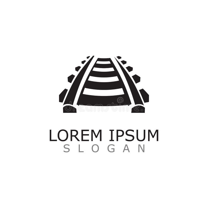 Train Track Logo Image Railroad Design Template Icon Vector Stock ...