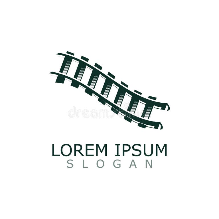 Train Track Logo Image Railroad Design Template Icon Vector Stock ...