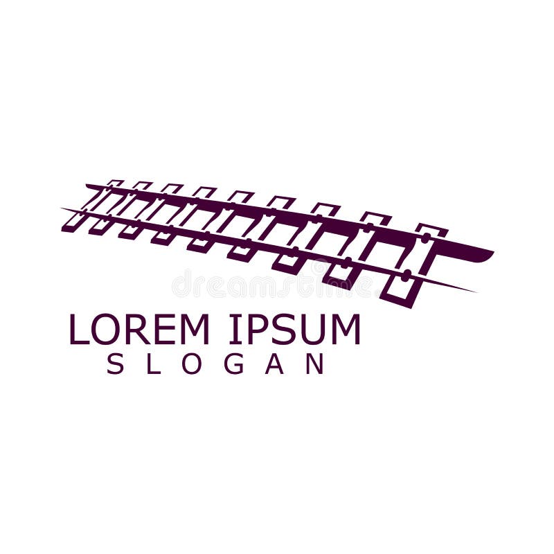 Train Track Logo Image Railroad Design Template Icon Vector Stock ...