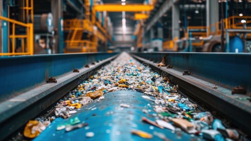 A Train Track with a Lot of Trash on it, AI Stock Photo - Image of ...