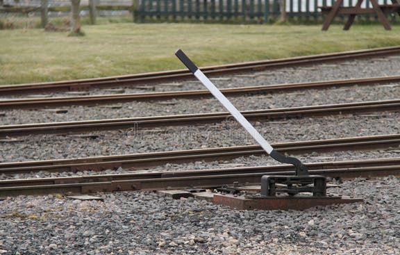 Train Track Points Lever. stock image. Image of travel - 31303669