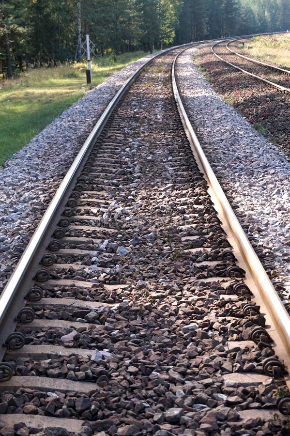 Train Track/ Railroad - Perspective Stock Photo - Image of transport ...