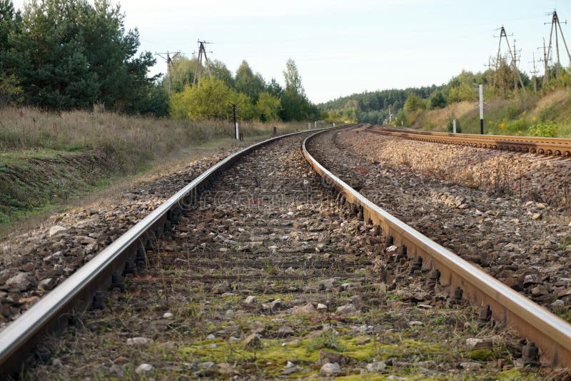 Train Track/ Railroad - Perspective Stock Photo - Image of railroad ...