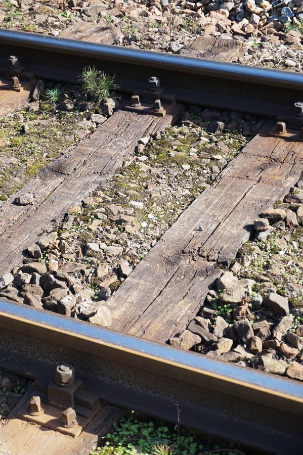 Train Track/ Railroad - Side View Stock Photo - Image of close ...