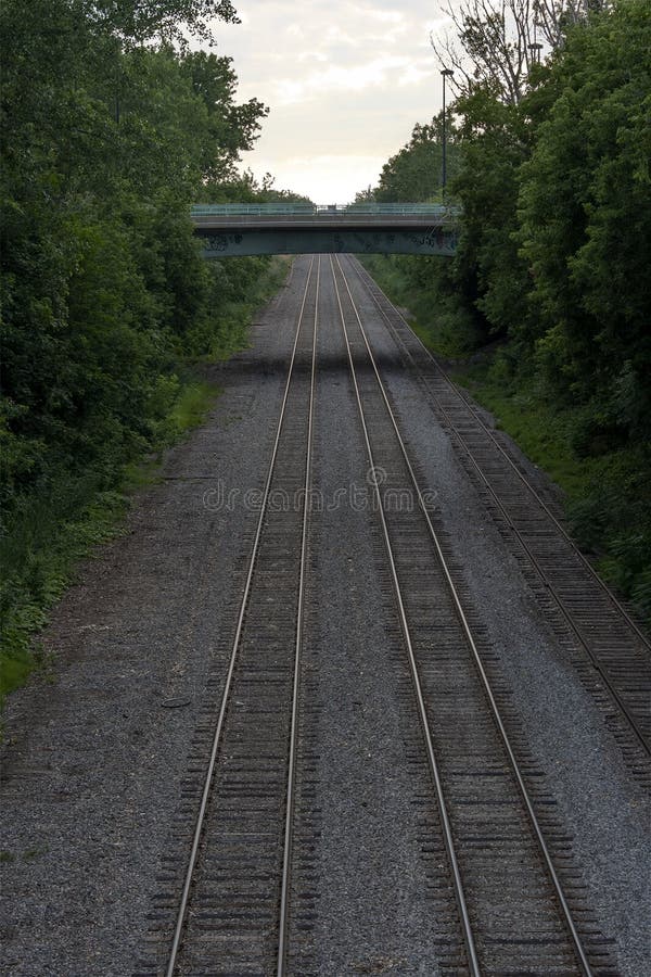 Train Track at Sunset, Montreal, Quebec,Canada Editorial Stock Photo ...