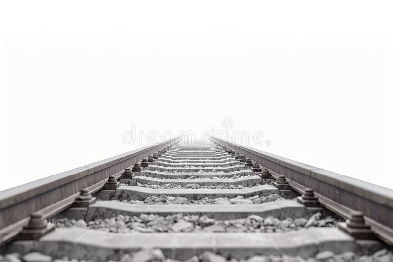 A Train Track Surrounded by Rocks and Gravel Stock Image - Image of ...
