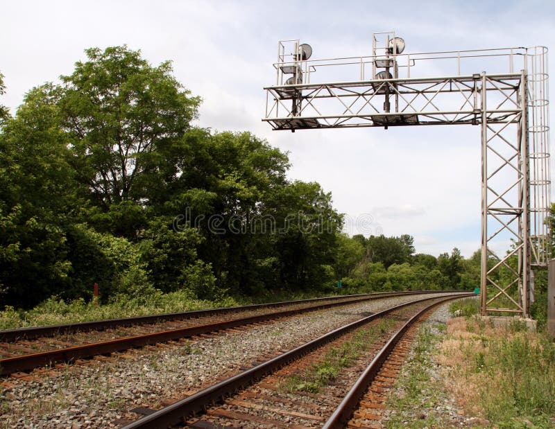 Train tracks stock image. Image of leads, diminishing - 14671413