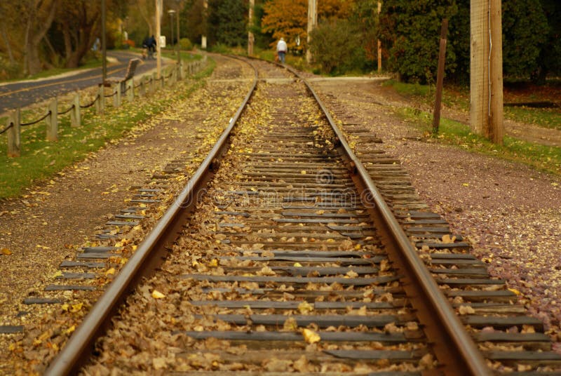 Train Tracks stock photo. Image of following, park, approaching - 1992846