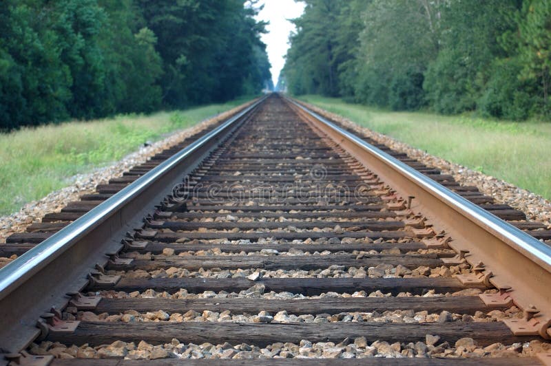 Train Tracks 2 stock image. Image of ties, tracks, grass - 204765