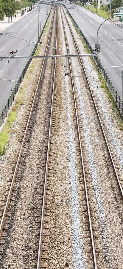 Train tracks stock photo. Image of station, road, pavement - 25748380