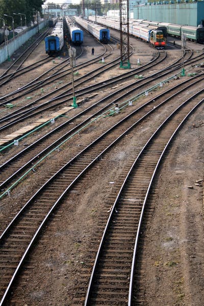 Train tracks stock photo. Image of steel, railing, diagonal - 2657856