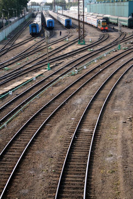 Train tracks stock photo. Image of steel, railing, diagonal - 2657856