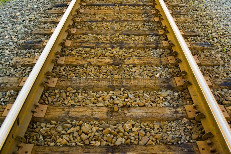 Train Tracks stock photo. Image of spikes, rusty, railway - 606886