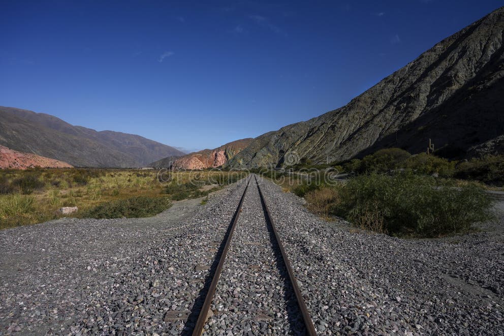 Train Tracks between the Andes Stock Image - Image of rail, latin ...