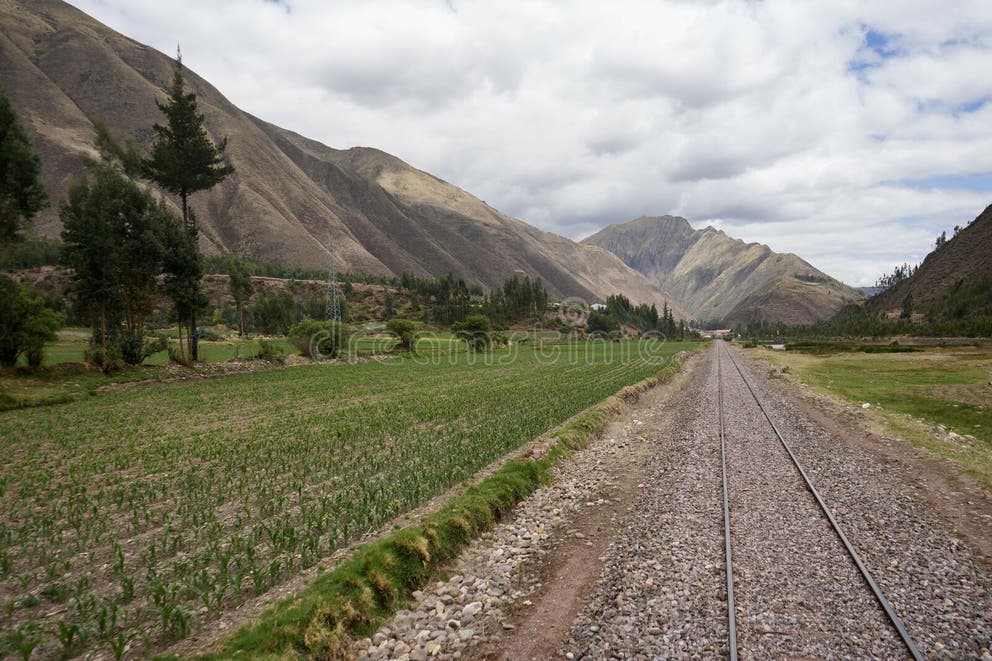 Train Tracks through the Andes from Cusco To Puno. Cusco, Peru, October ...