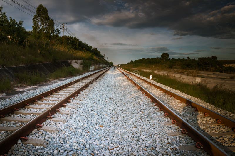 Train tracks stock photo. Image of rails, railroad, industry - 114224246