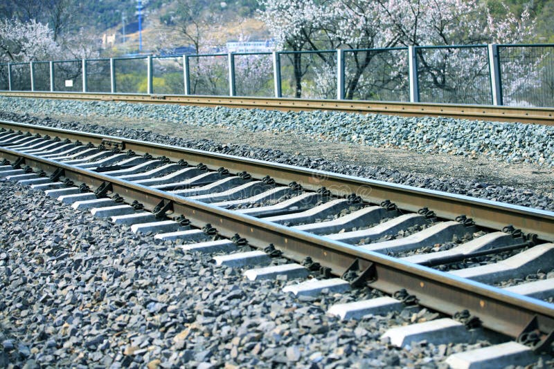 The train tracks stock image. Image of lines, steel - 175804465