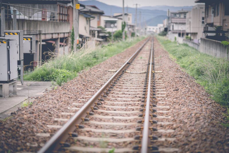 Train Tracks that Cross the Big City without Trains Stock Photo - Image ...