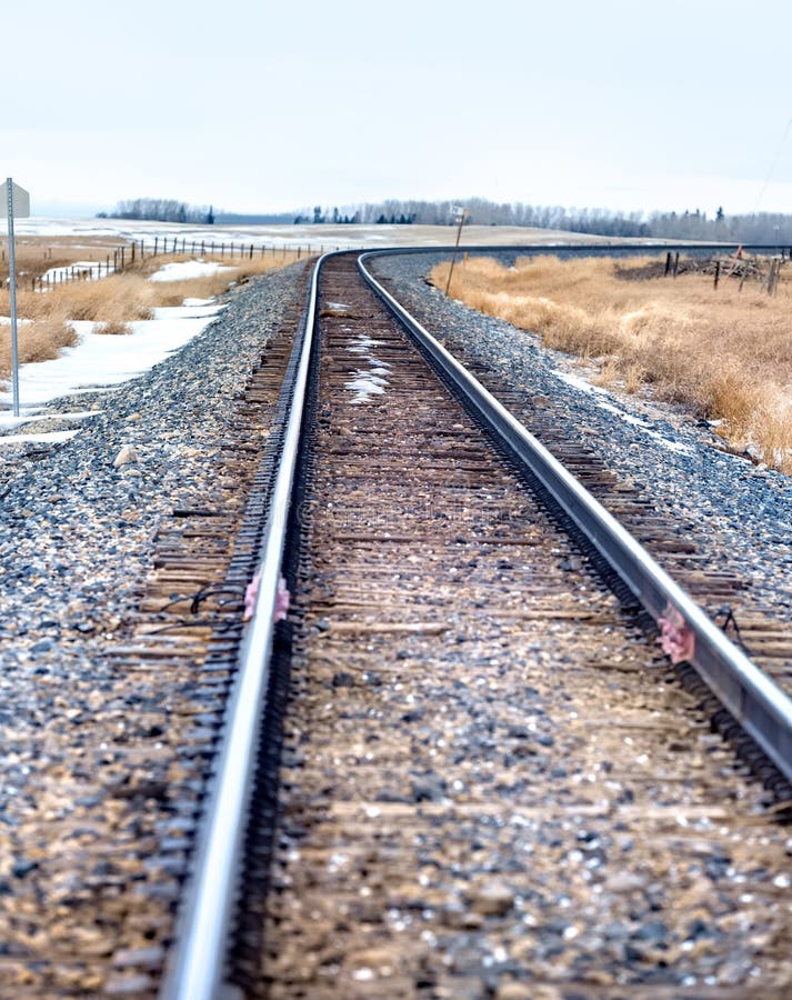 Train Tracks and a Curve stock image. Image of edge - 239903019