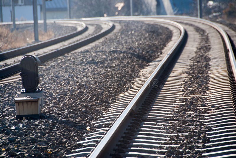 Train tracks curve stock image. Image of bridge, passenger - 50560219