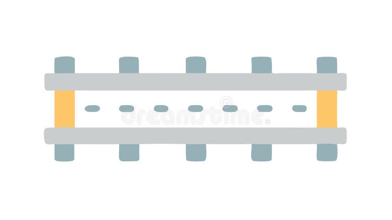Train Tracks or Elevated Railway Vector Icon Illustration, Vector ...