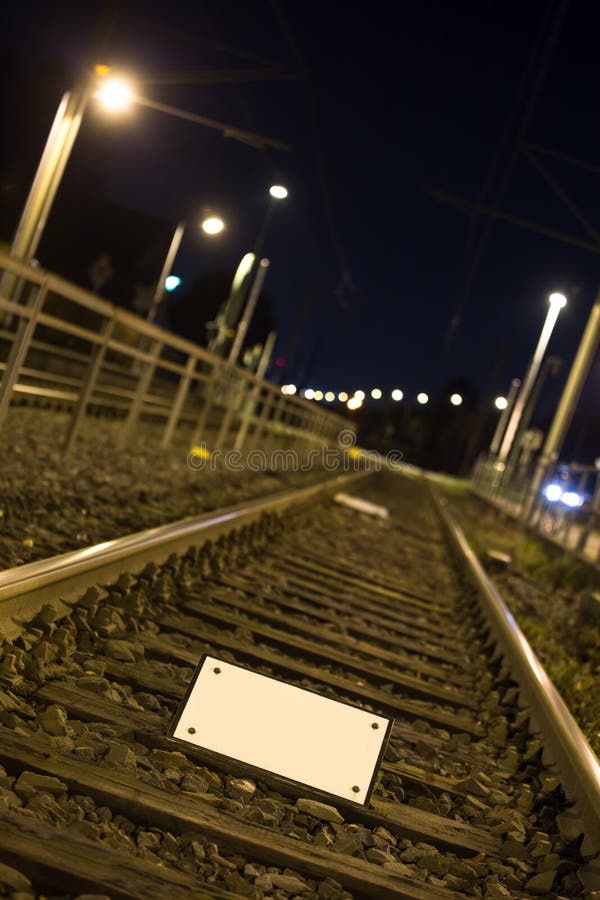 Train tracks empty sign stock image. Image of steel, railway - 50637921