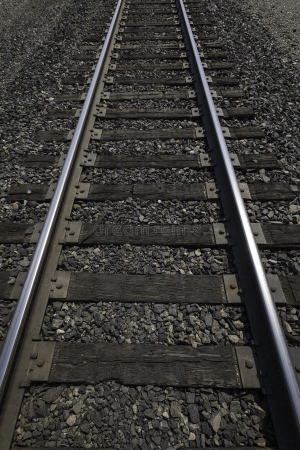 Train Tracks High stock photo. Image of straight, rail - 97635726
