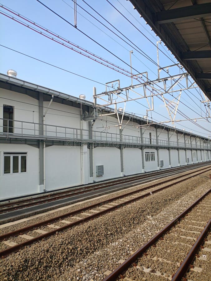 Train Tracks Inside the Station Editorial Image - Image of industry ...