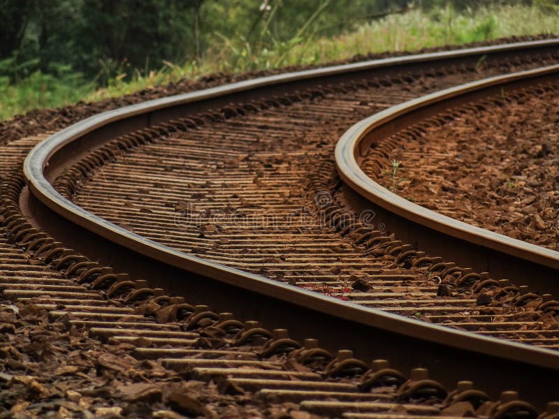 The train tracks stock photo. Image of rail, railway - 117908456