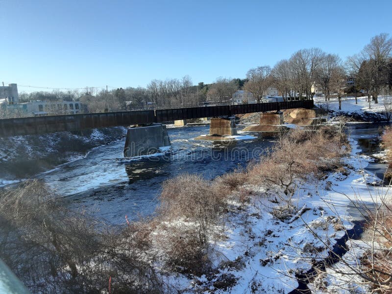 Train Tracks Over Where Three Rivers Conjoin Stock Image - Image of ...