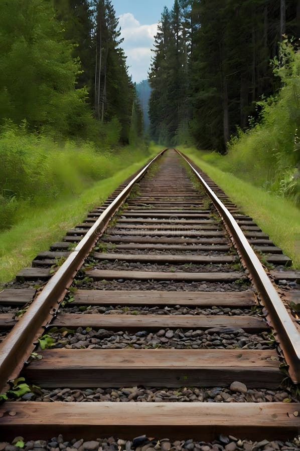 Abstract Road Train Tracks Stock Illustrations – 247 Abstract Road ...