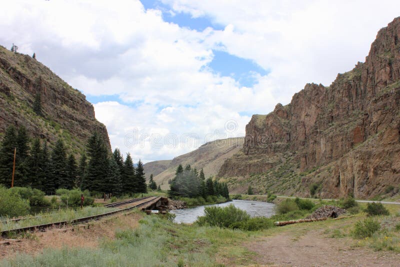 Train Tracks Running through the Mountains Stock Photo - Image of south ...