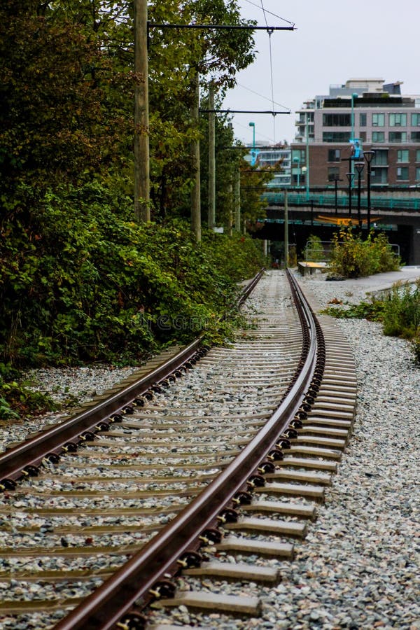 Train Tracks Running Throughout Vancouver, BC. Editorial Stock Photo ...