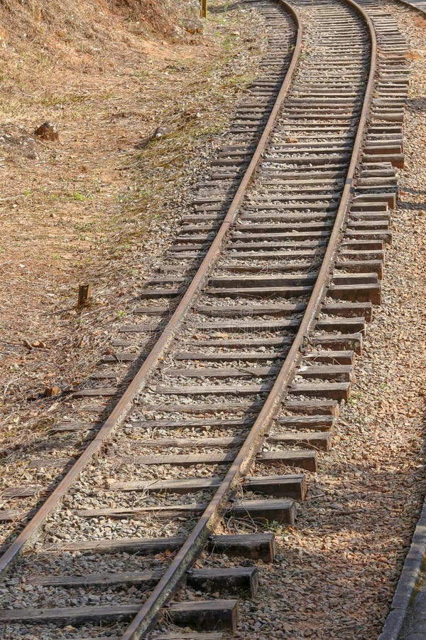 Train Tracks Seen from Above Stock Photo - Image of departure, durable ...