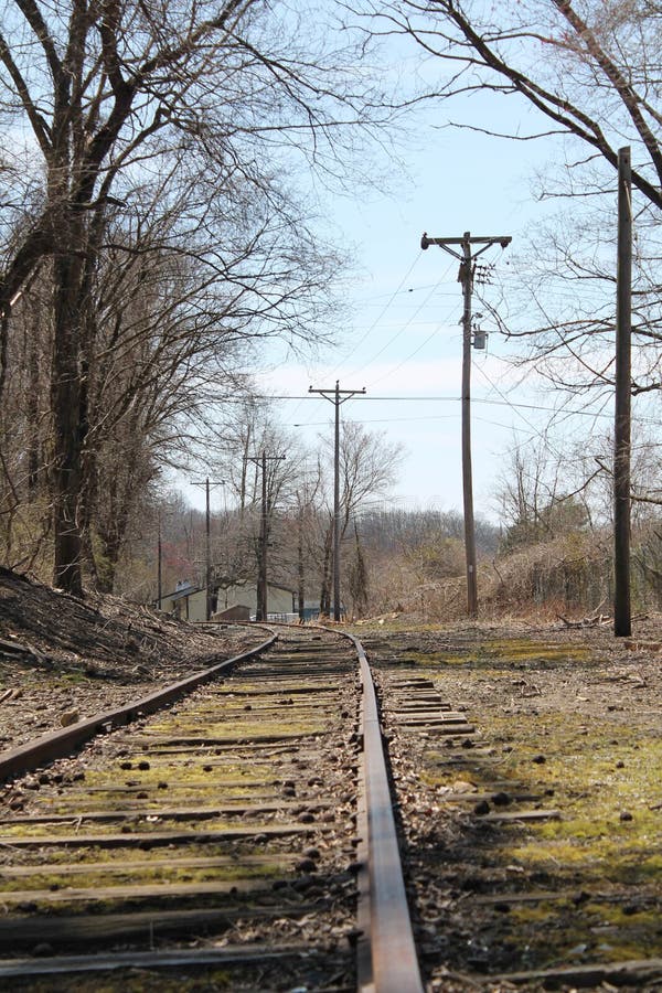 Train Tracks To Nowhere in Fall Stock Photo - Image of rocks, trees ...