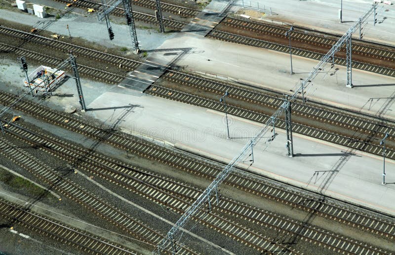 Train Tracks and Train Platform Stock Photo - Image of steel, pattern ...
